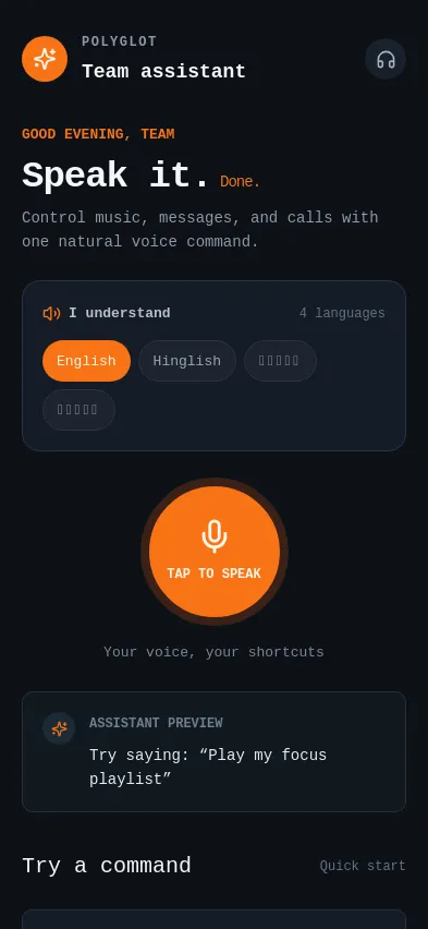 Polyglot AI Voice Assistant