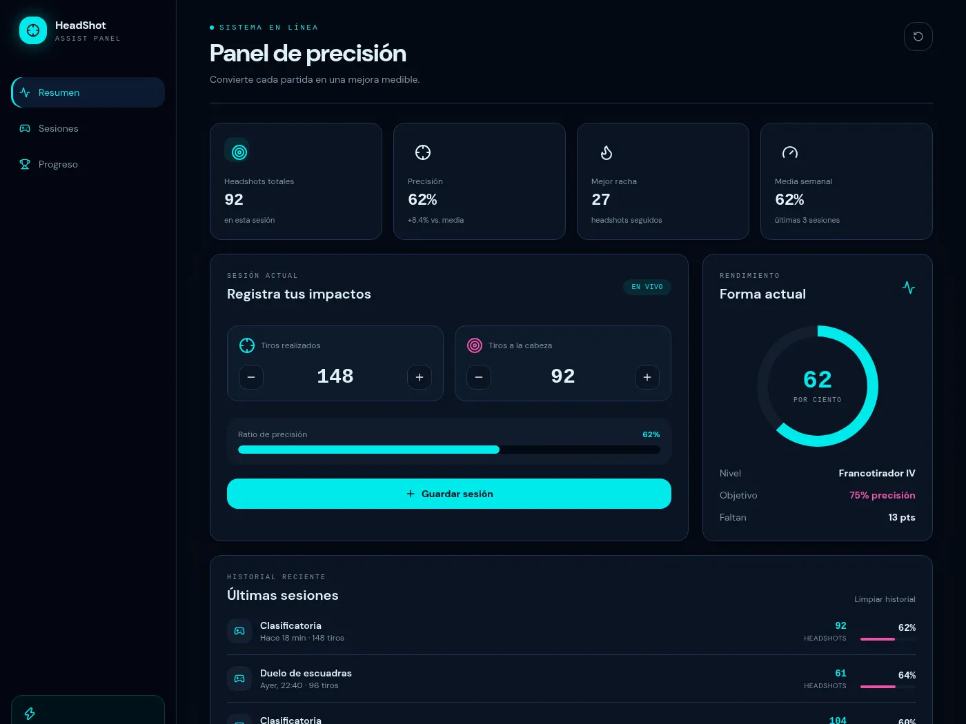 HeadShot Assist Panel
