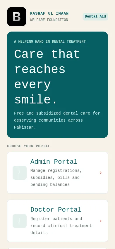 Kashaf Dental Aid App