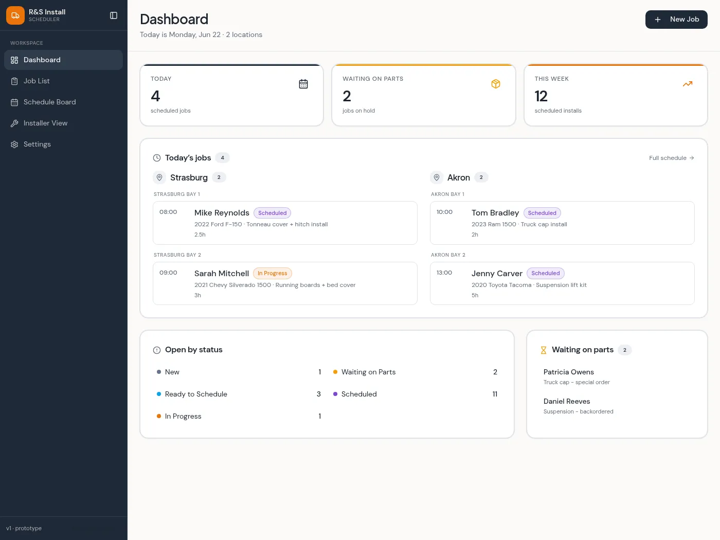 R&S Install Scheduler
