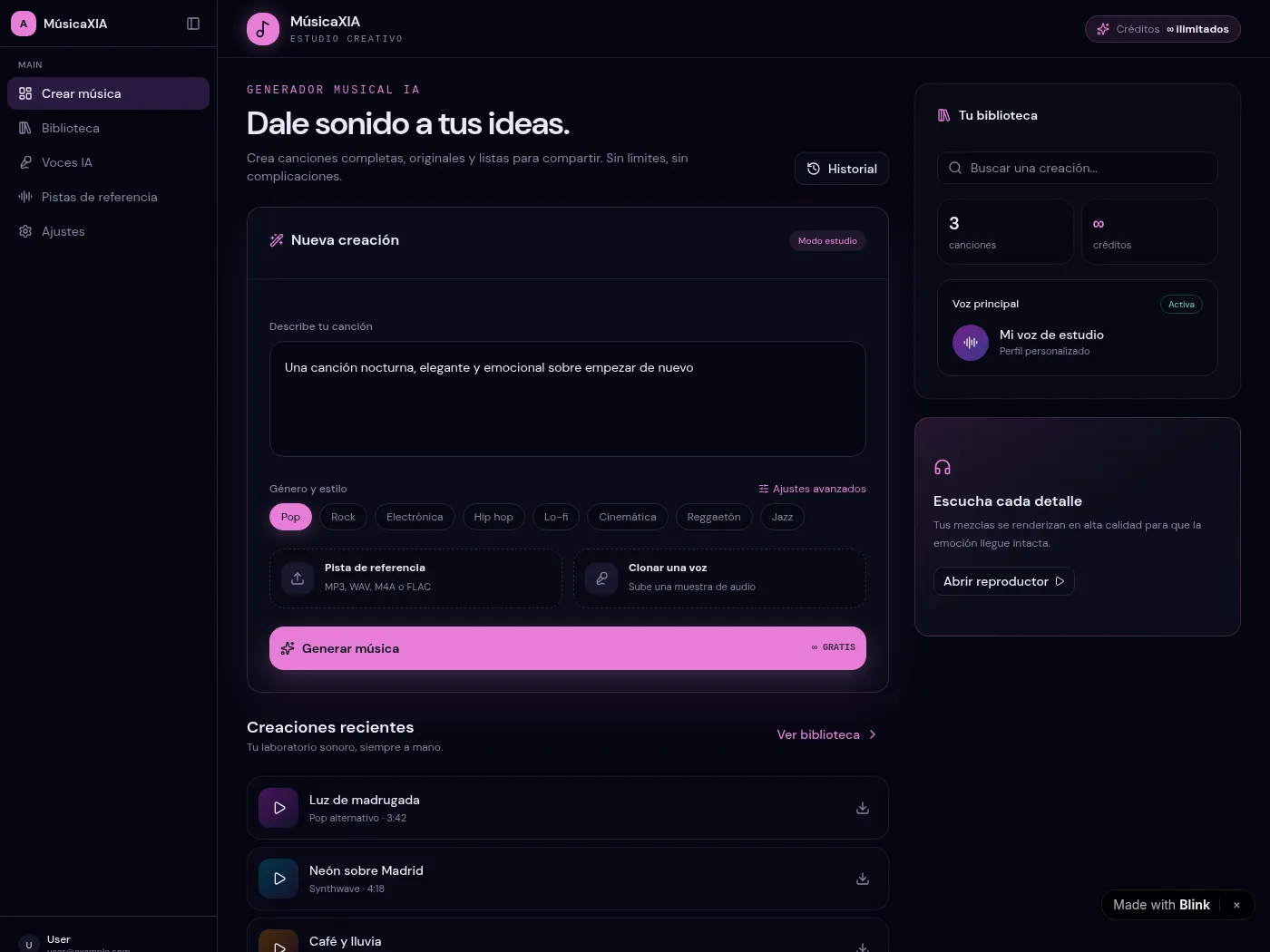 AIMusic Pro Plataforma
