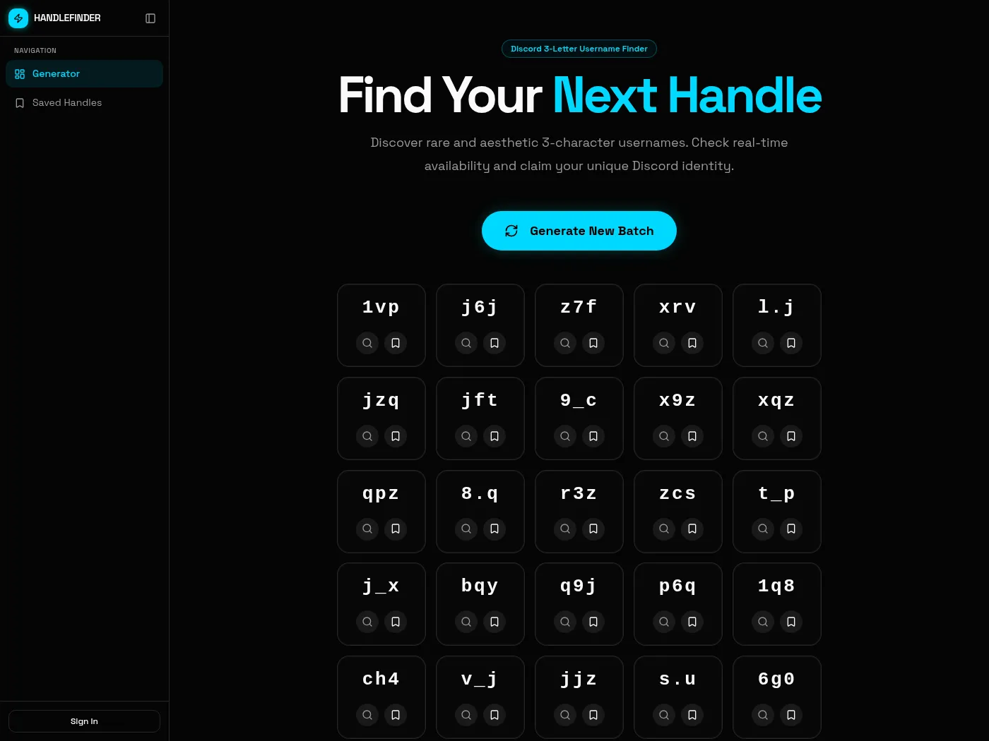 Discord 3-Letter Finder