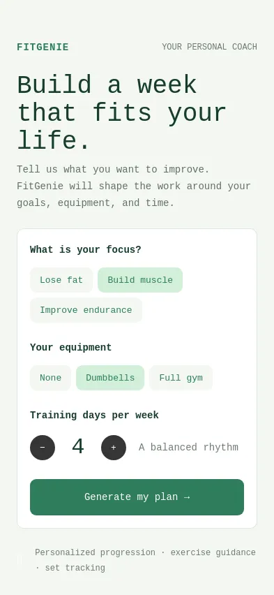 FitGenie Mobile