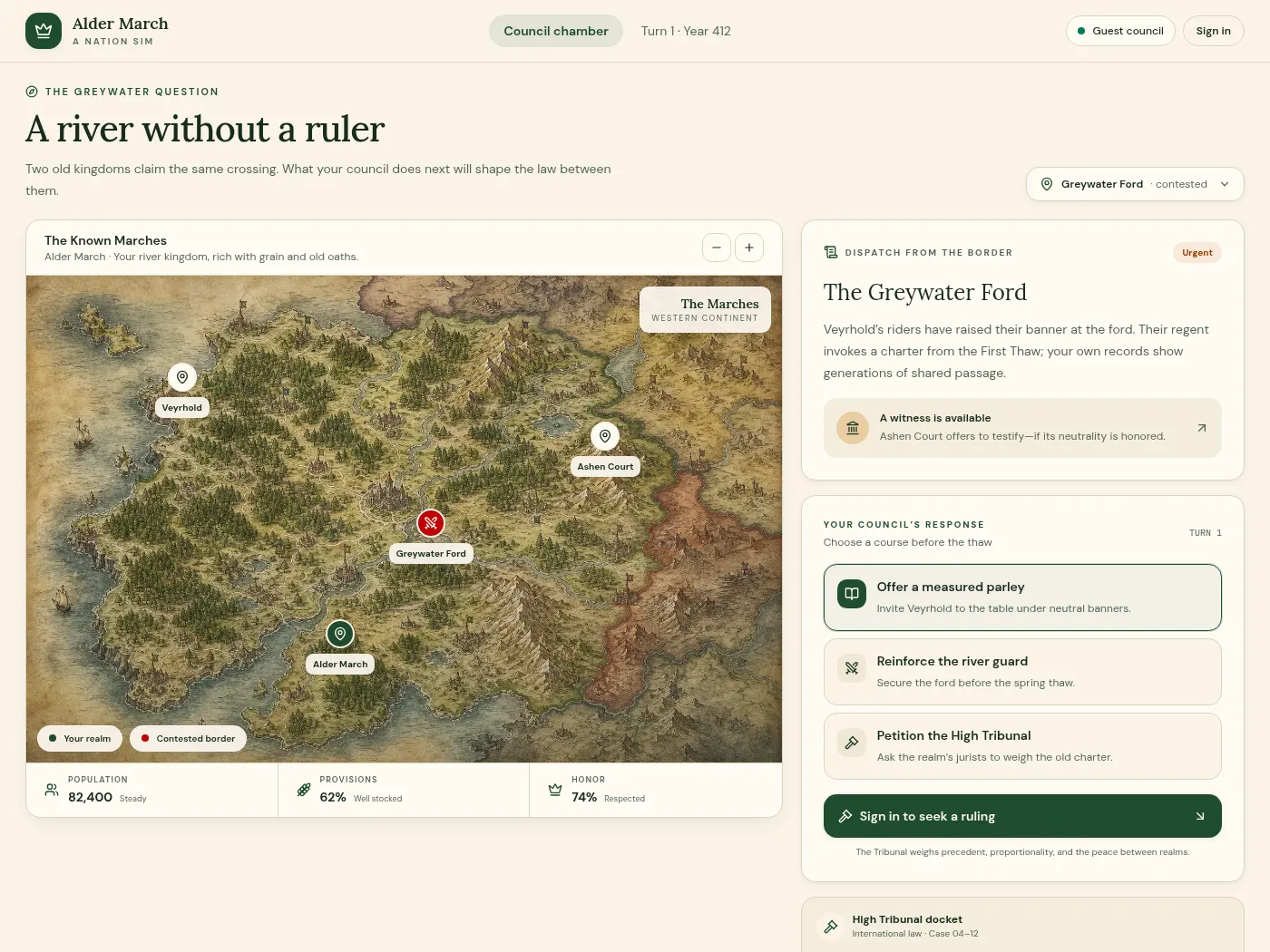 Fantasy AI Nation Simulator