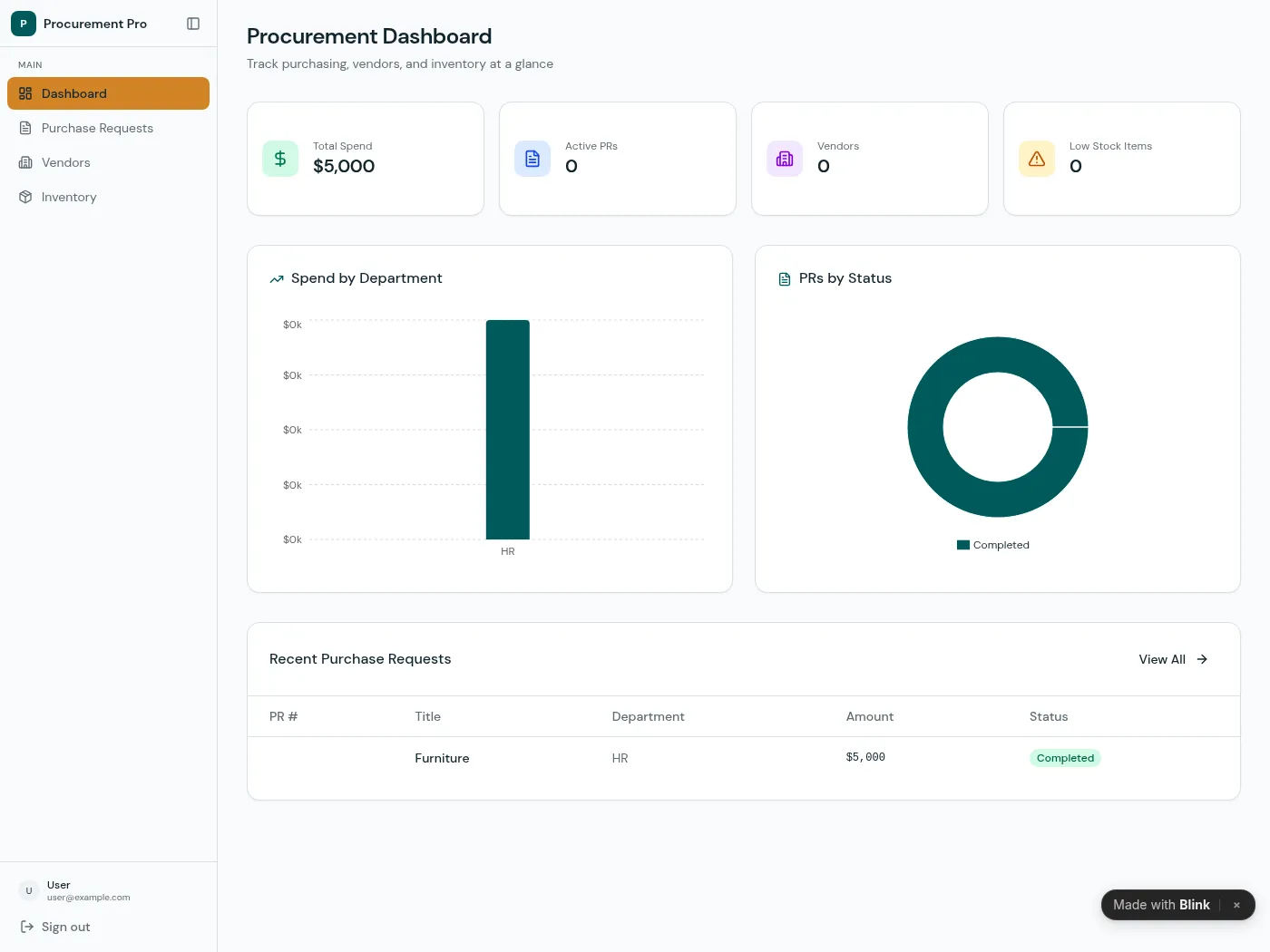 Procurement Tracker Pro