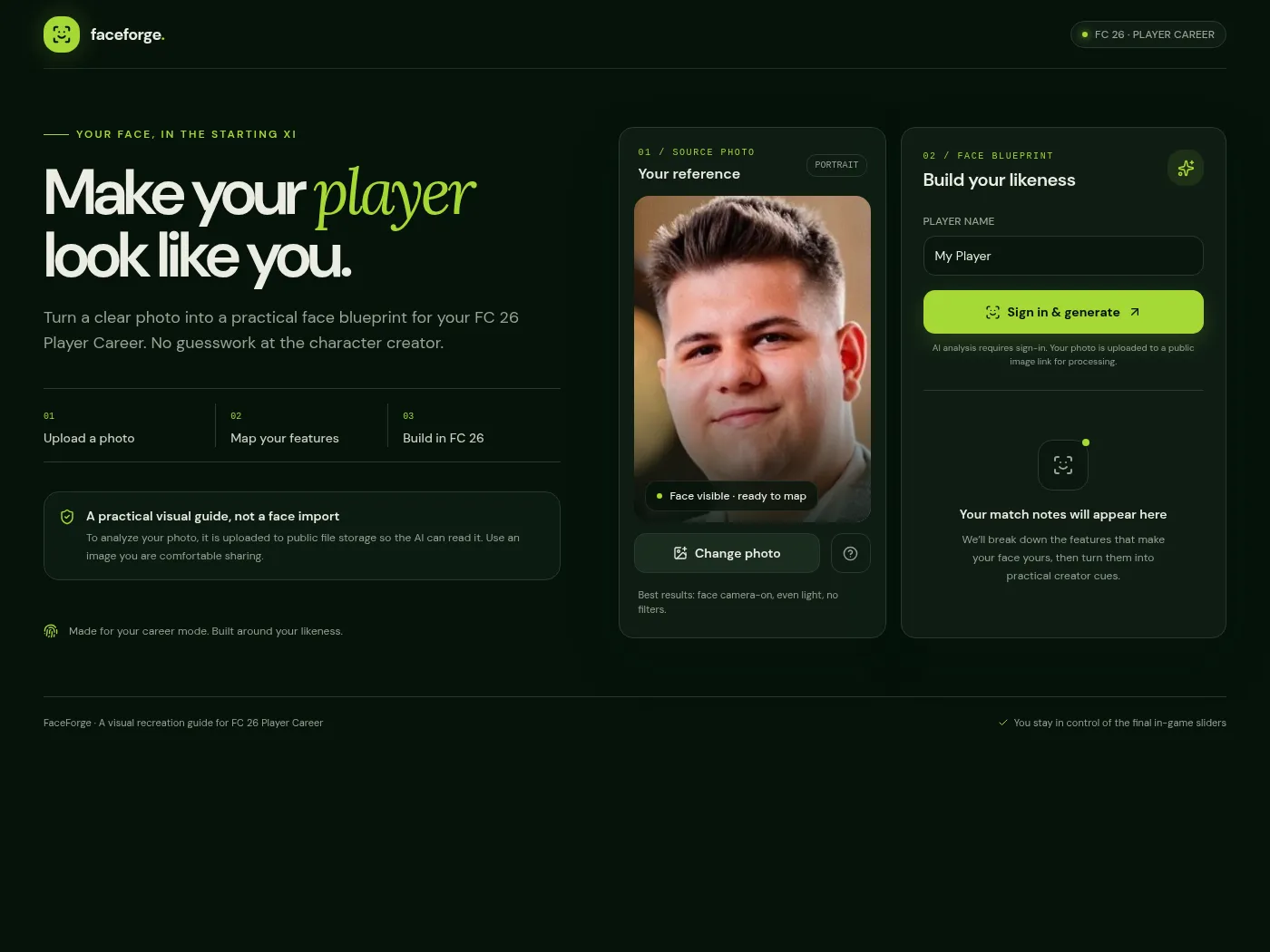 FC 26 Player Face Match
