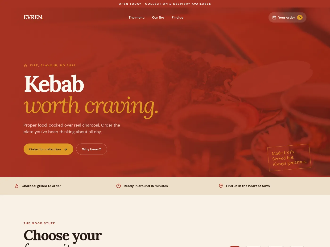 Evren Kebab Shop Online