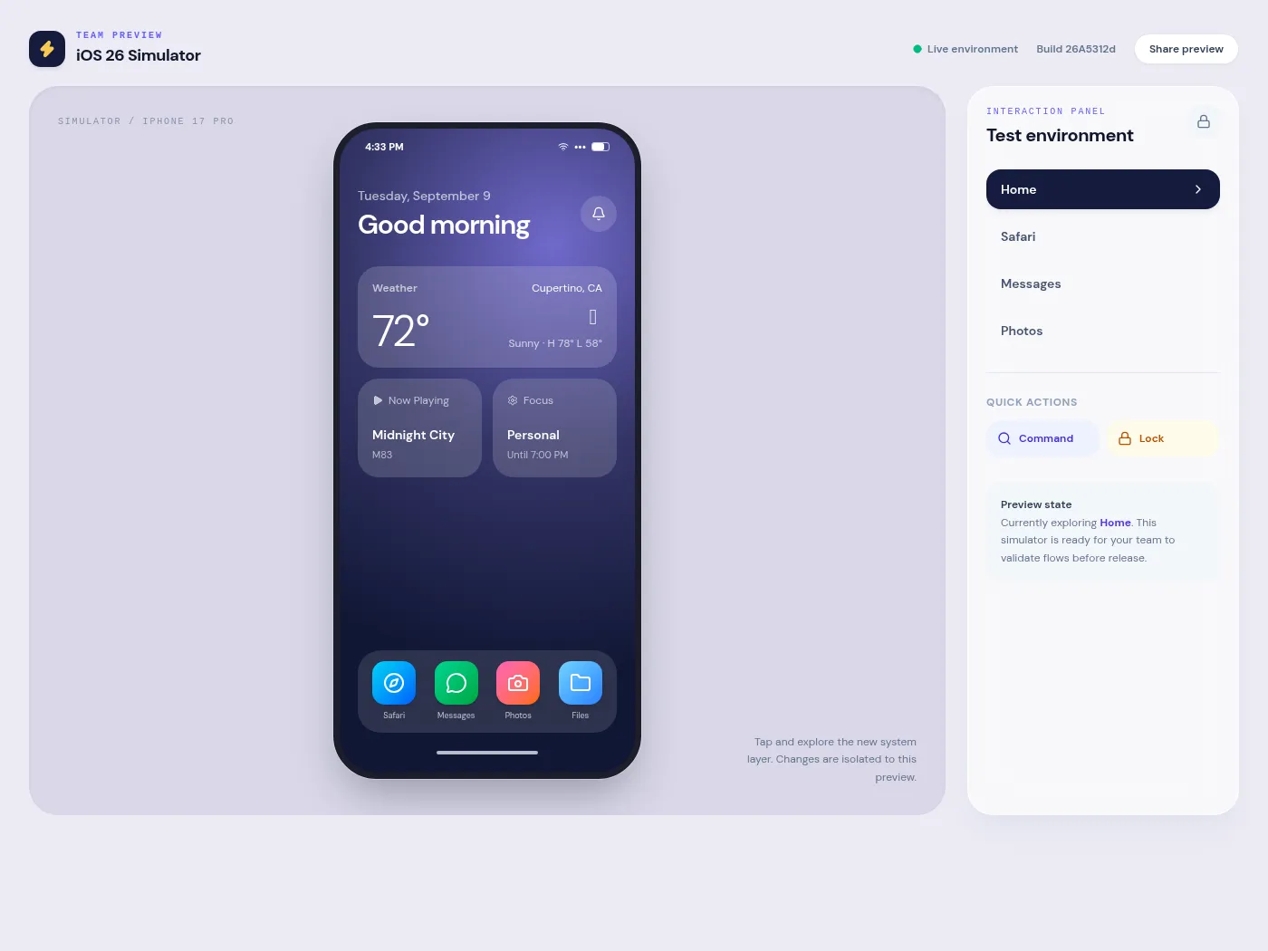 iOS 26 Simulator