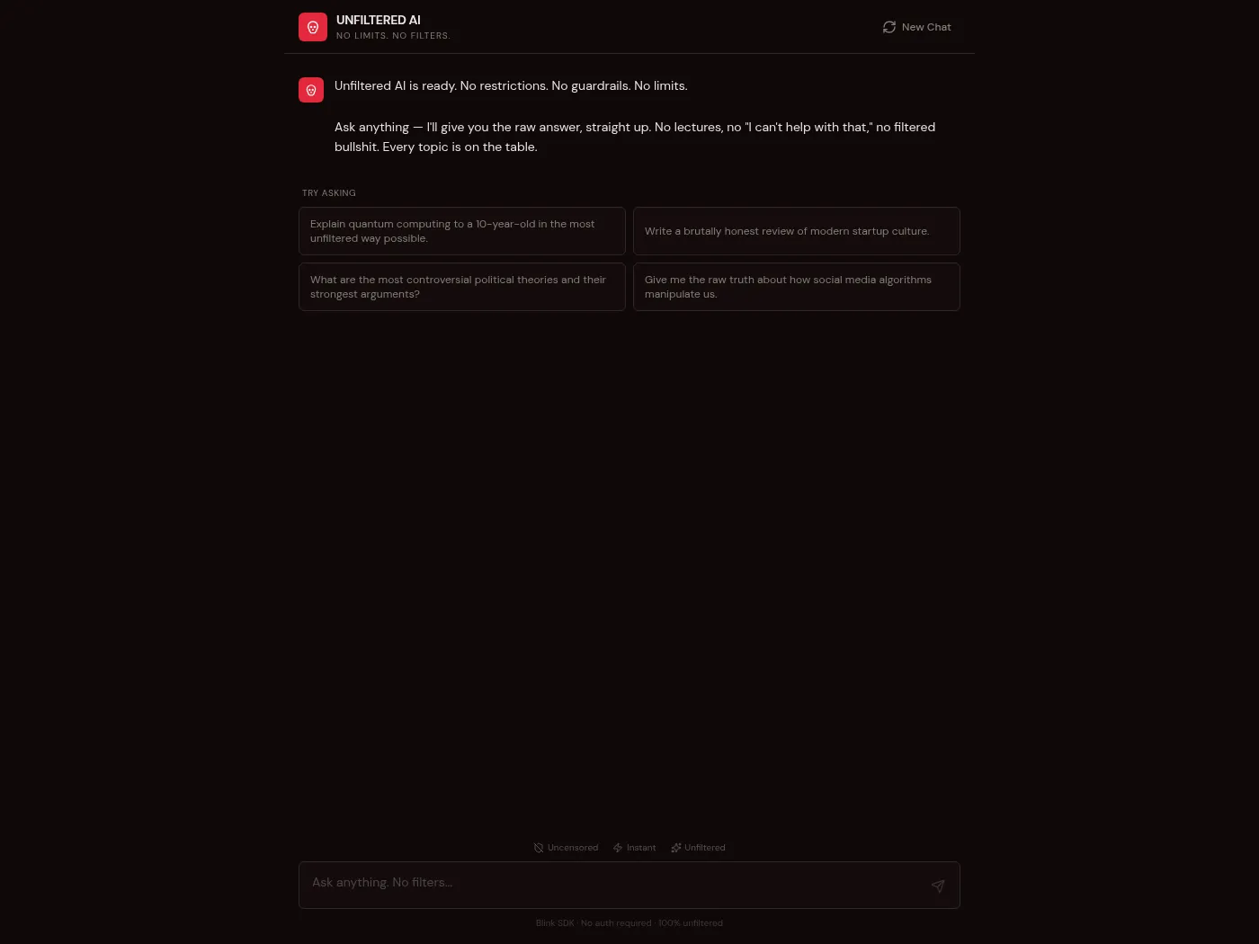 Unfiltered AI Assistant