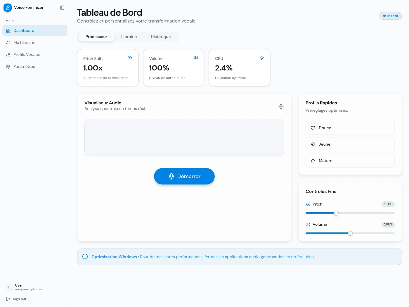 Voice Feminizer Tool