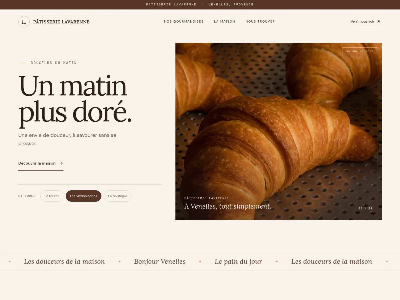 Boulangerie Web Showcase
