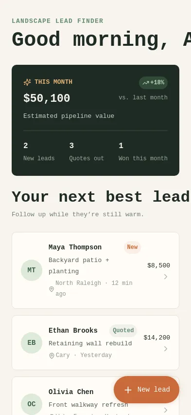 LandScape Lead Finder