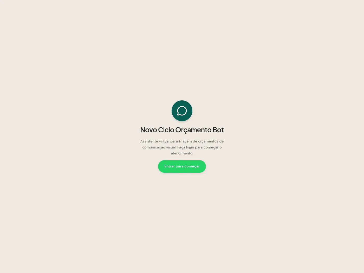 Novo Ciclo Orçamento Bot