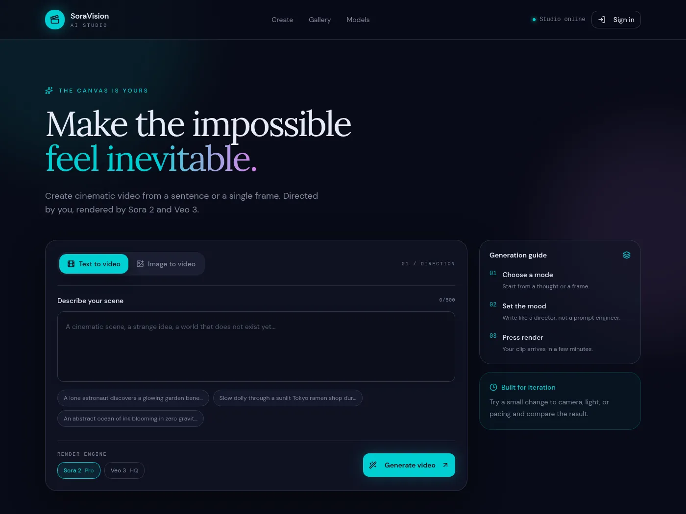 SoraVision AI Studio
