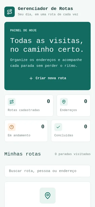 Gerenciador de Rotas Pro