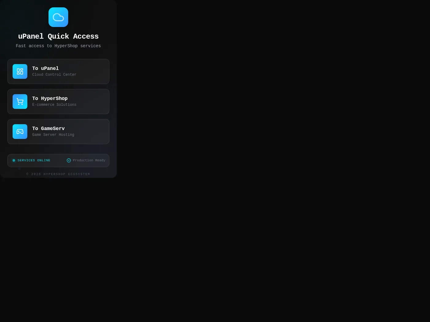 uPanel Quick Access
