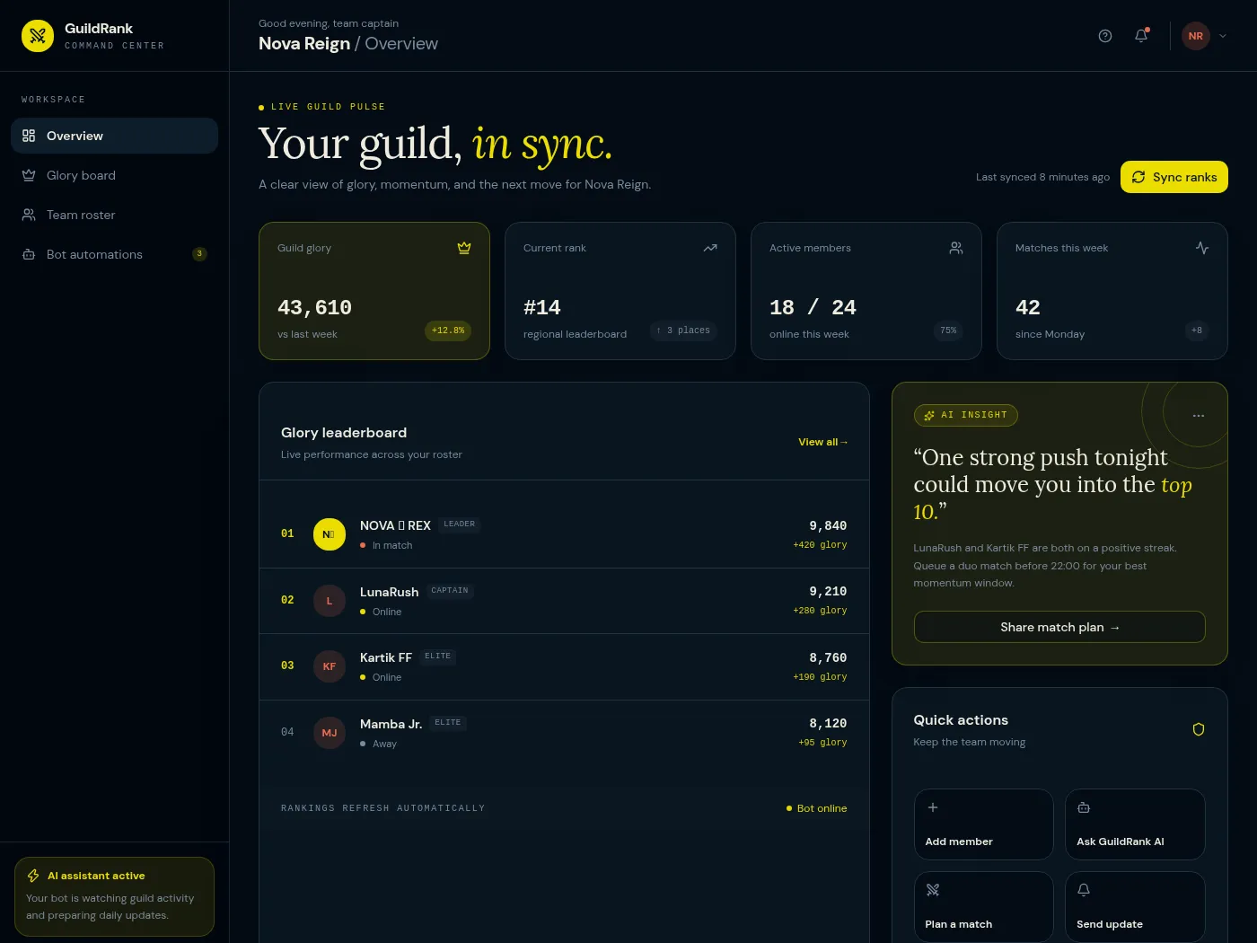 GuildRank AI Bot