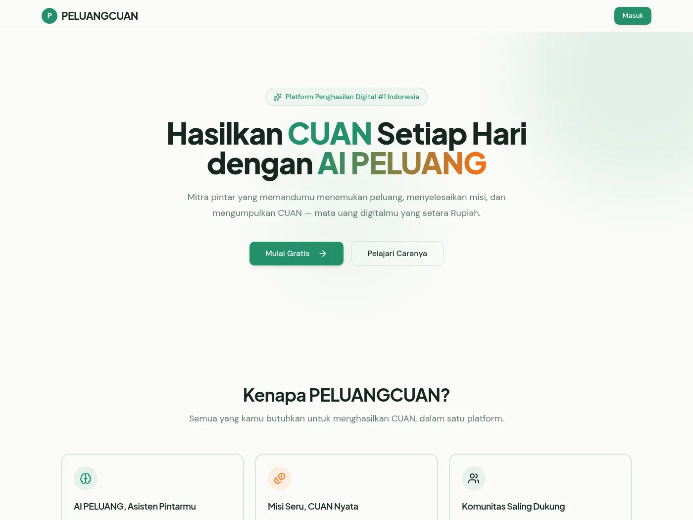 PELUANGCUAN Web Ecosystem