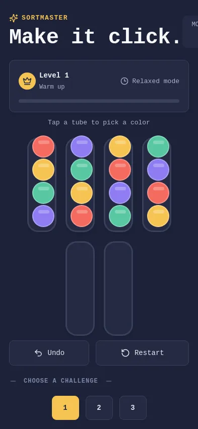SortMaster Mobile Game