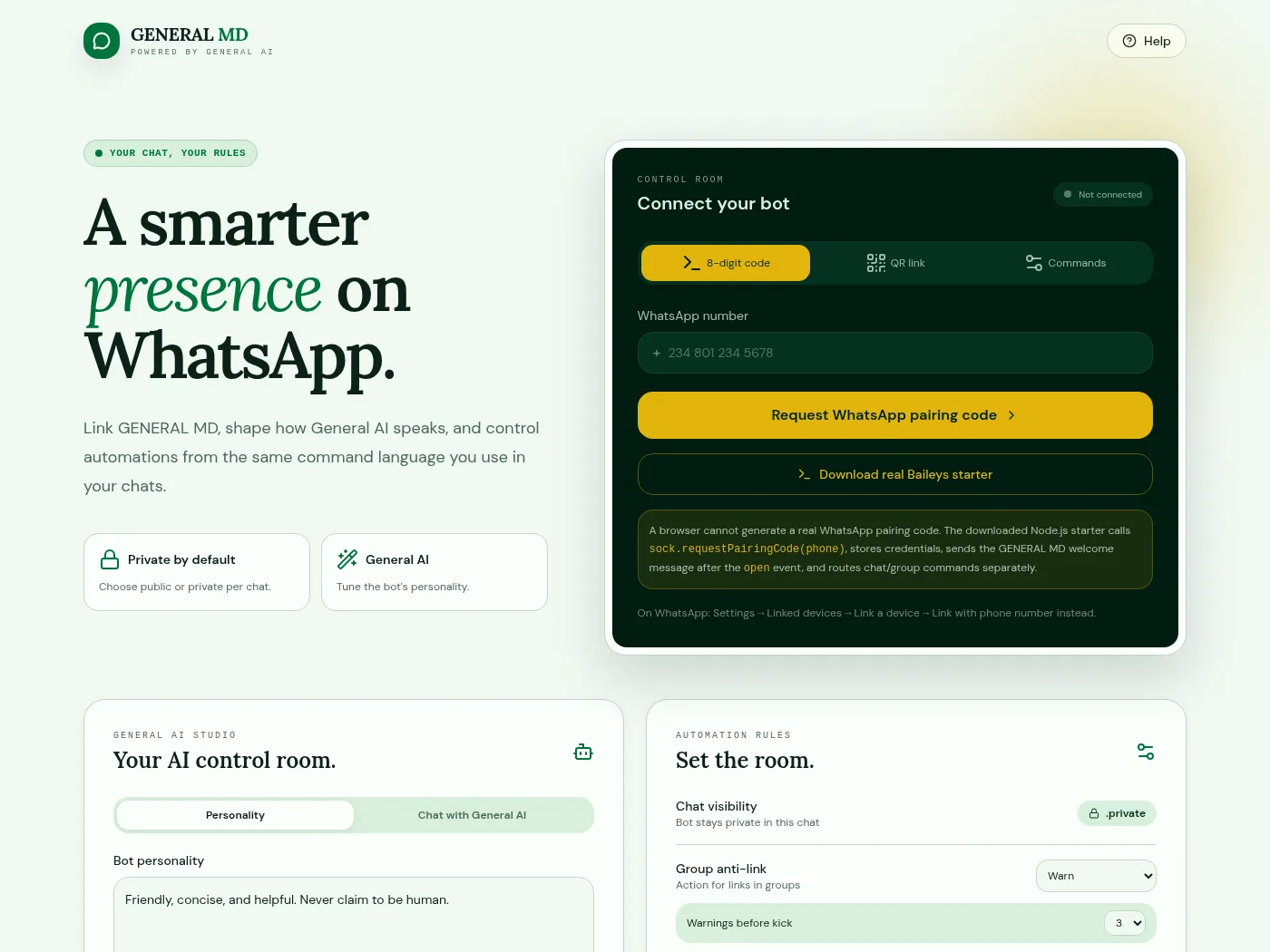 GENERAL MD Bot Platform