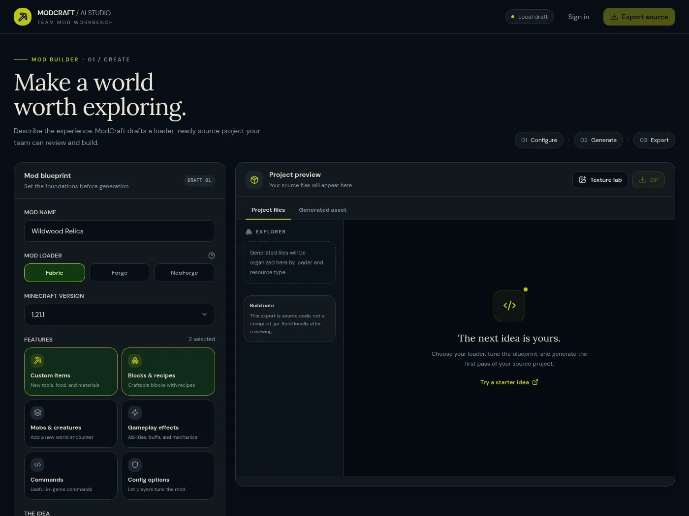 ModCraft AI Studio