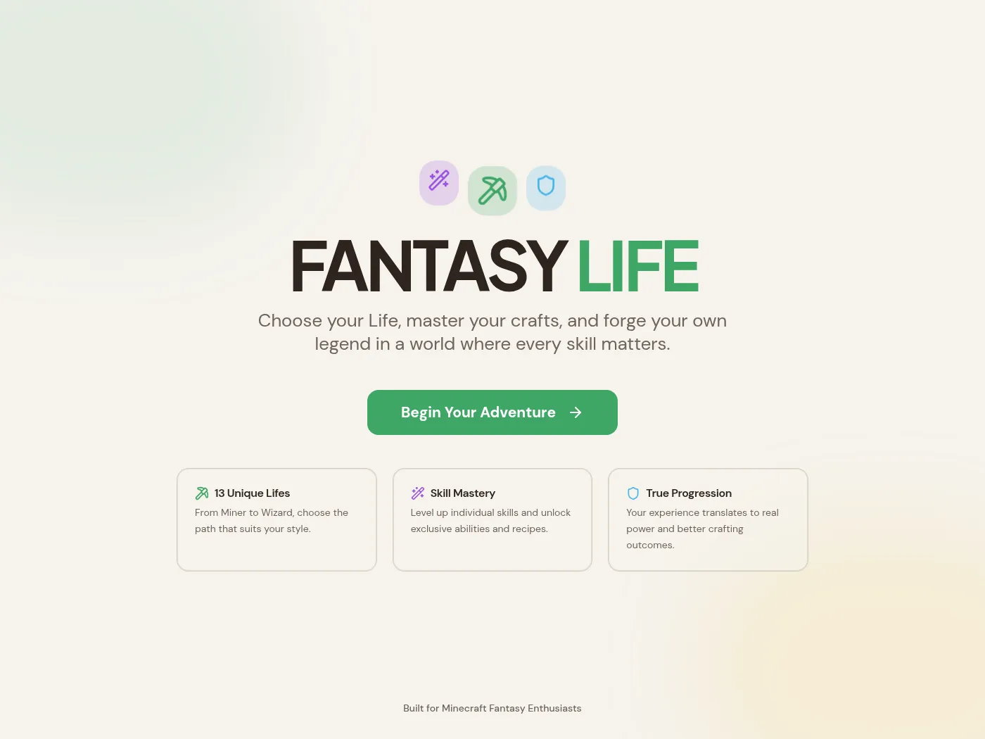 Fantasy Life Minecraft Mod