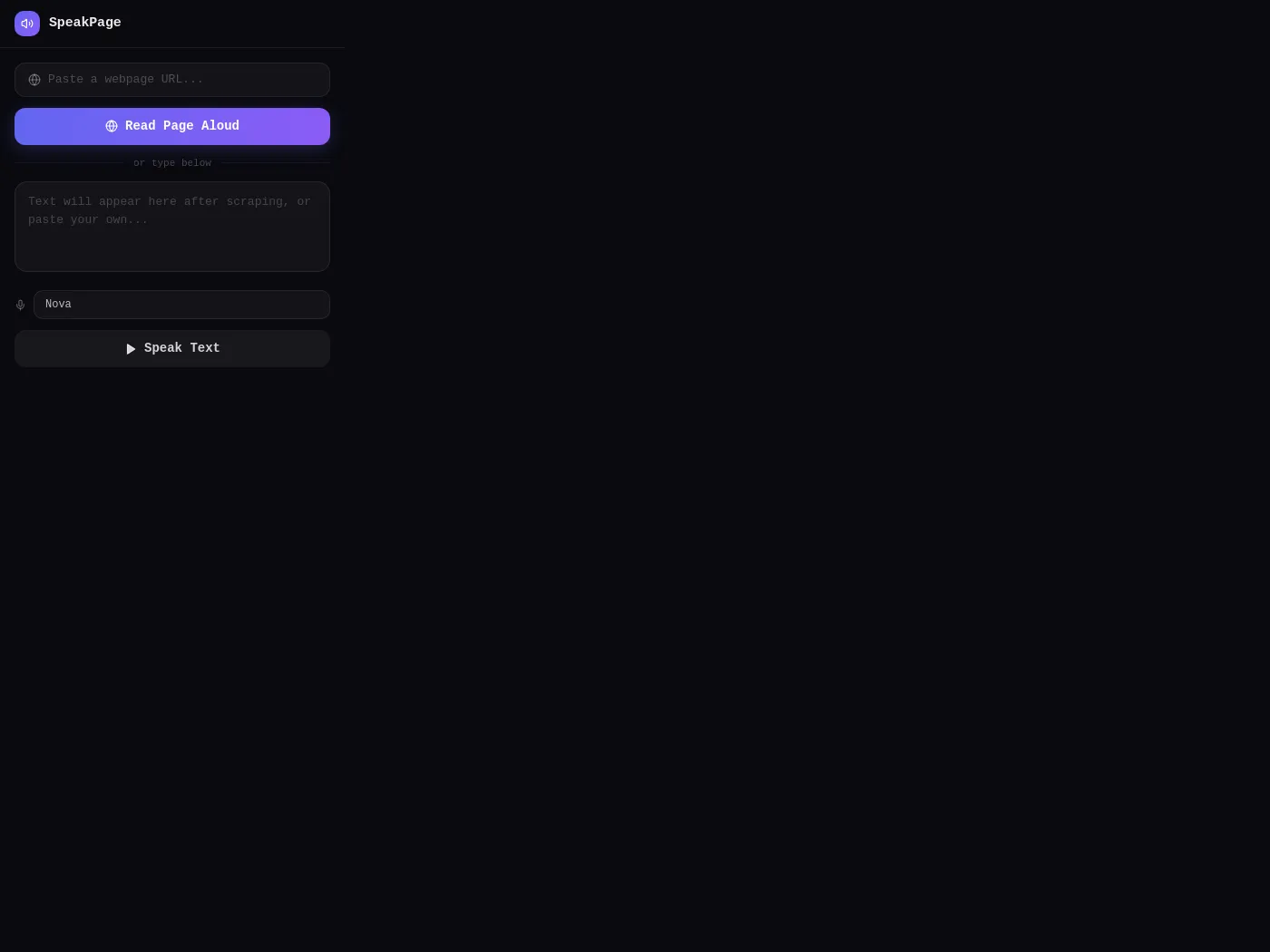 SpeakPage Extension