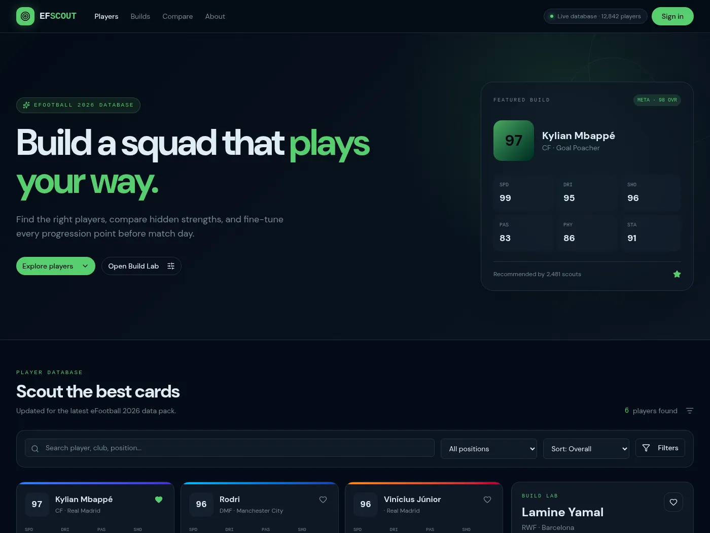 eFootball Player Scout