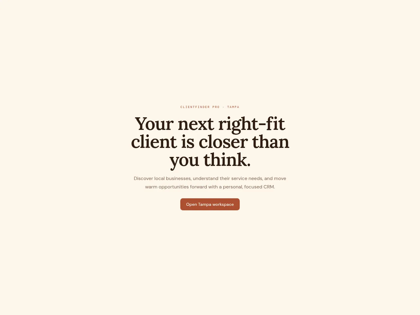 Tampa ClientFinder Web