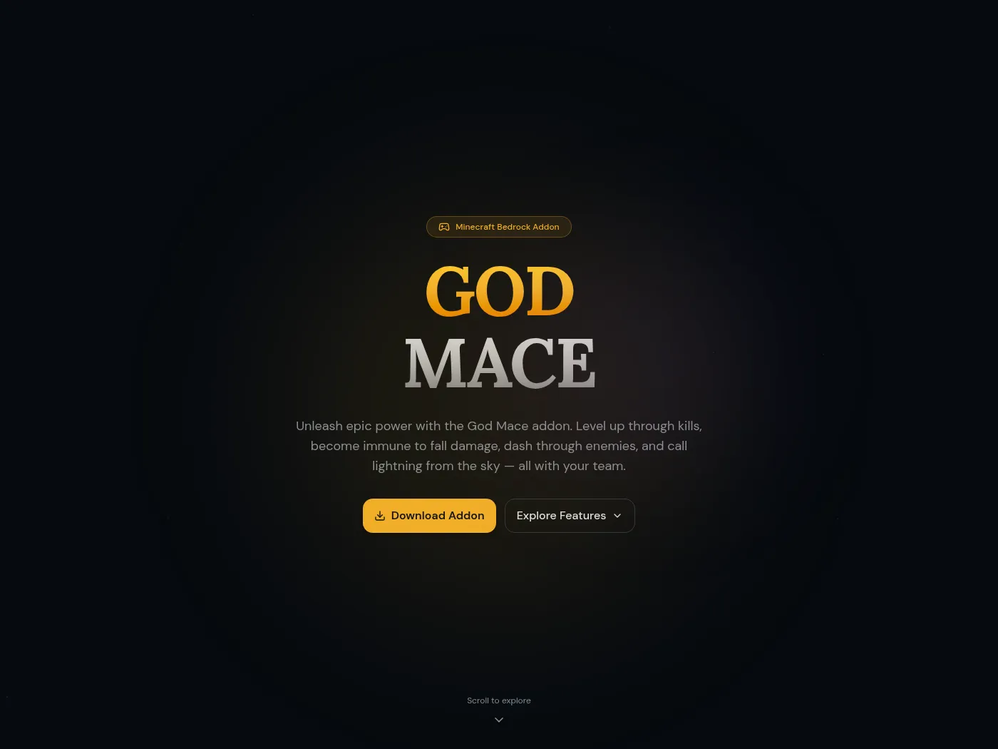 God Mace Minecraft Addon