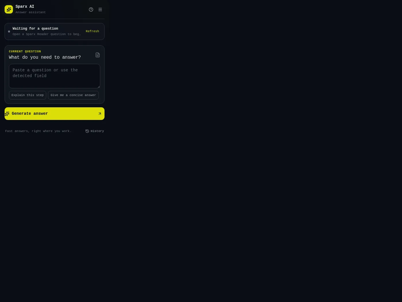 Sparx AI Answer Assistant
