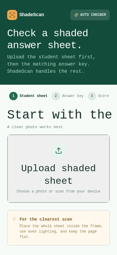 ShadeScan Checker