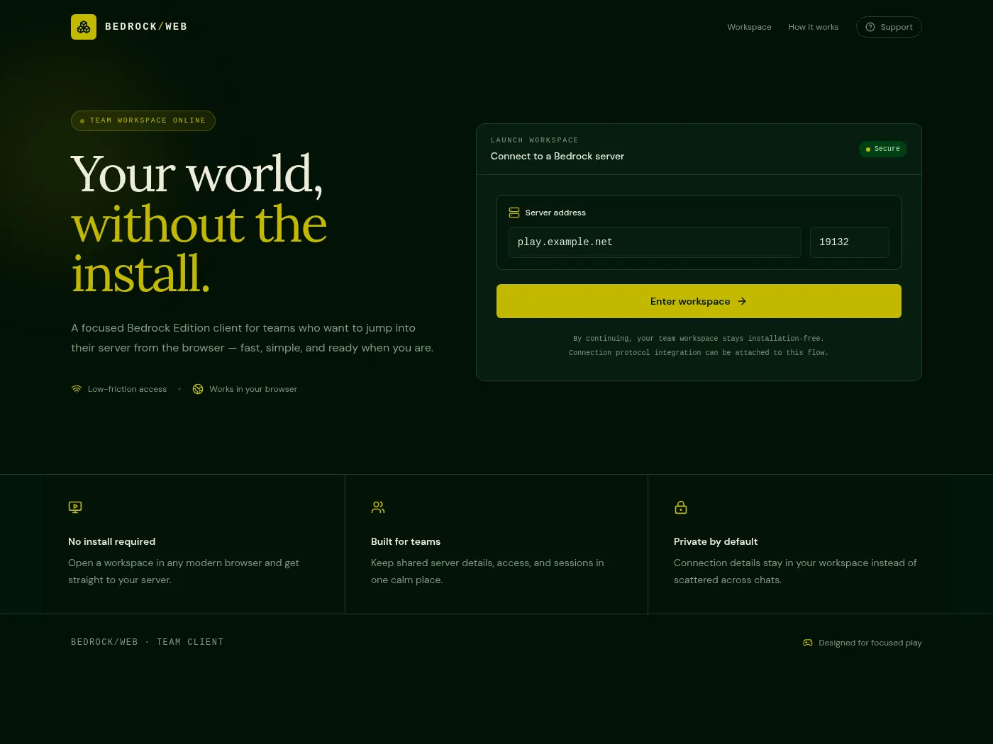 Bedrock Web Client