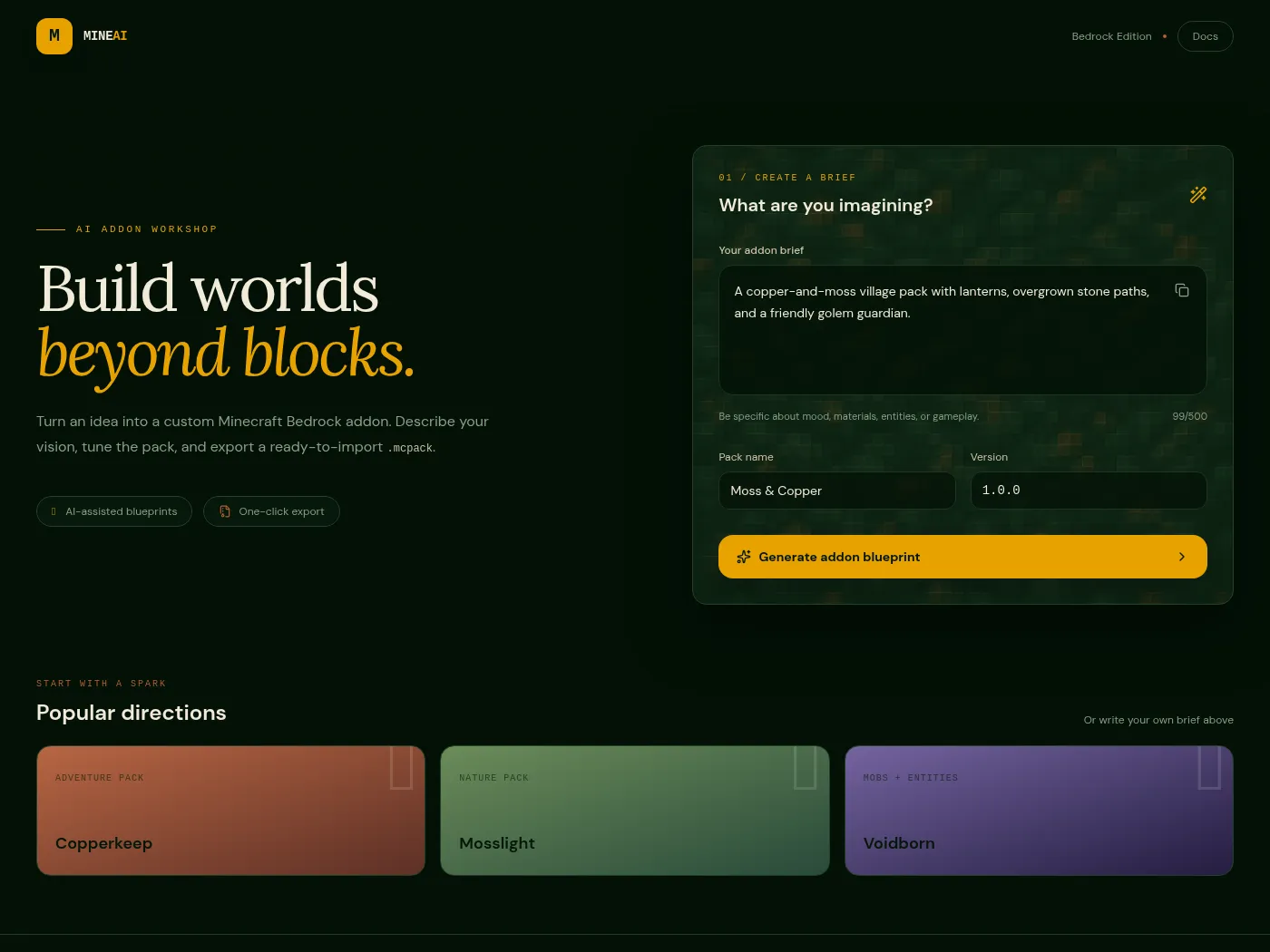 MineAI Addon Maker