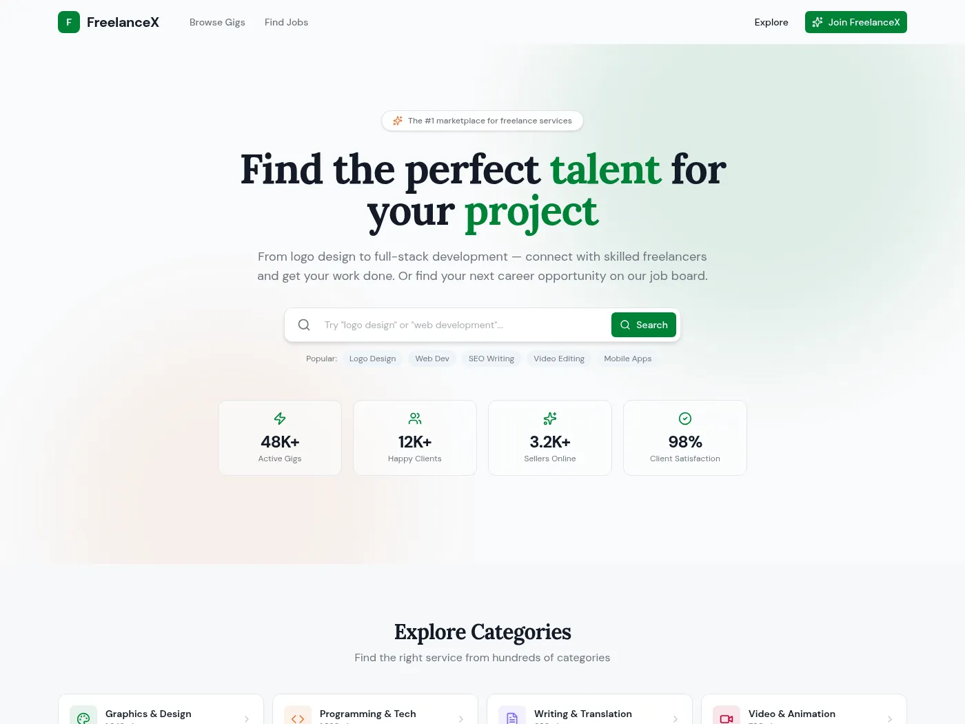 FreelanceX Marketplace
