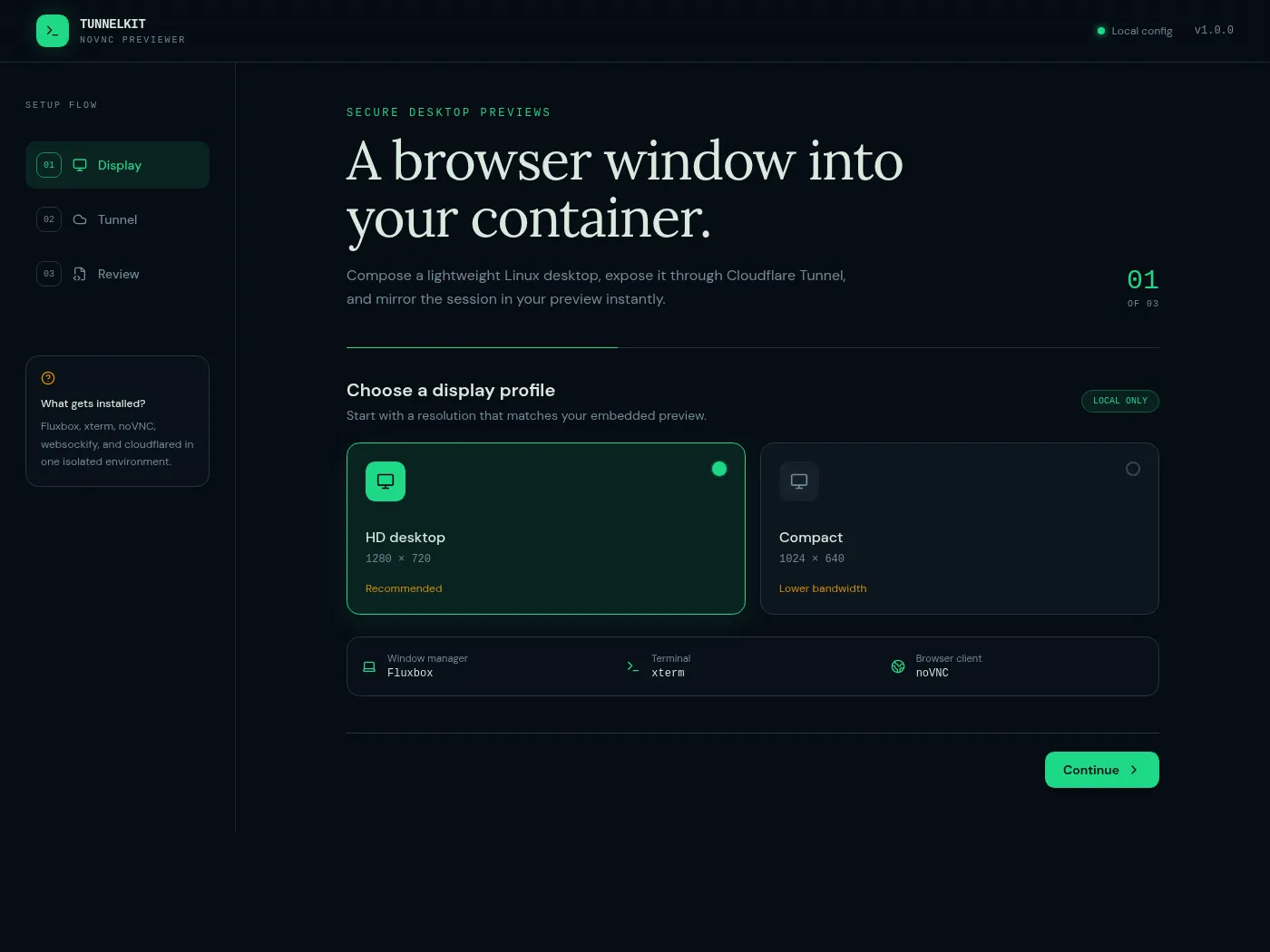 Cloudflare NoVNC Previewer
