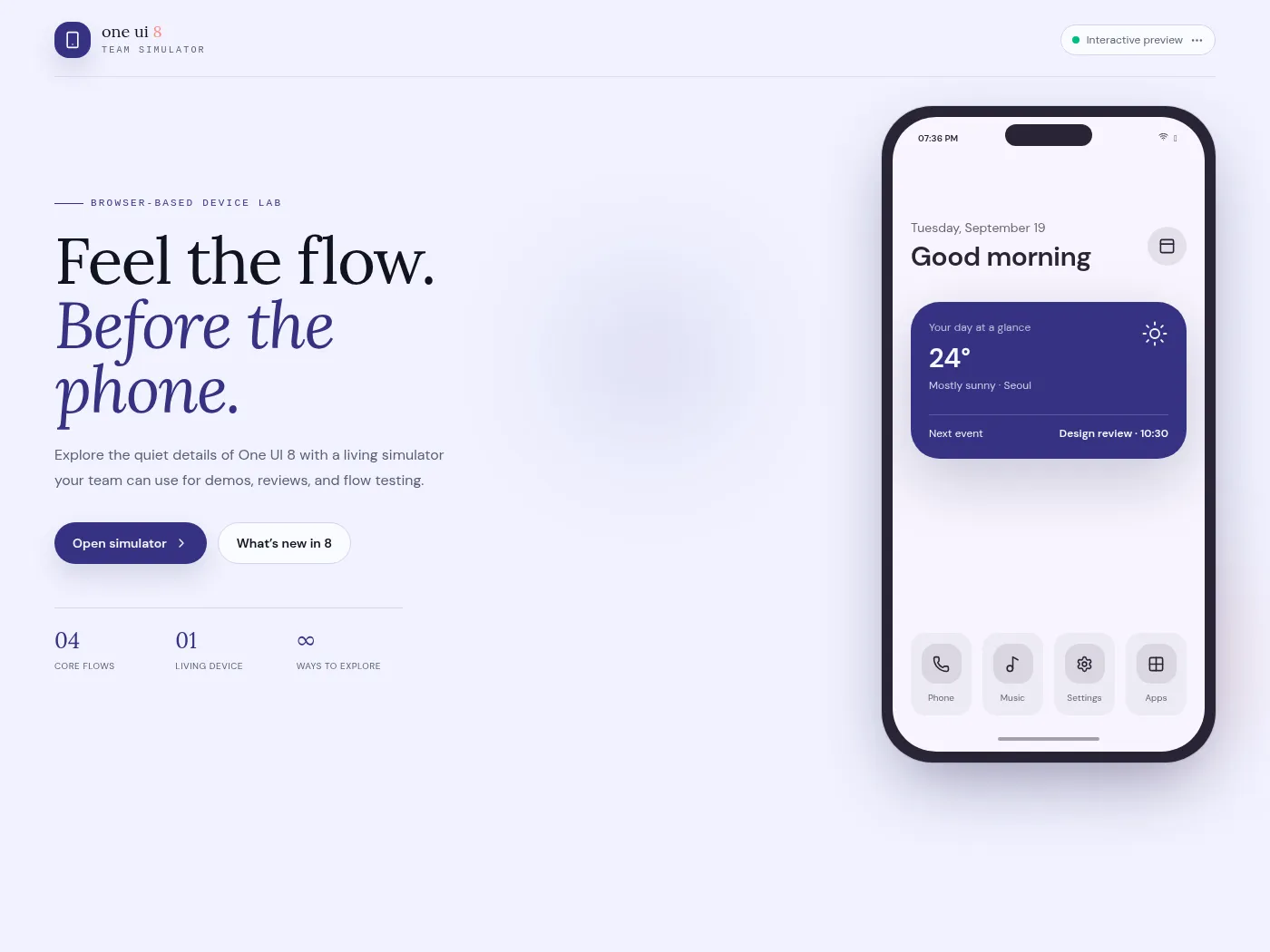 One UI 8 Simulator