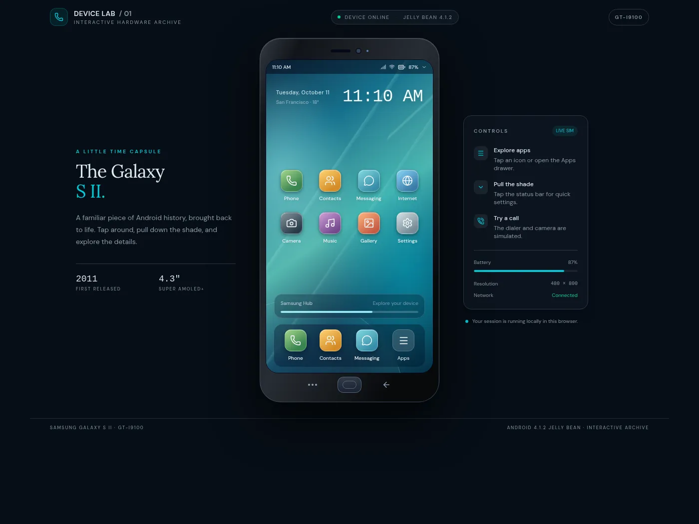 Galaxy S2 Web Emulator