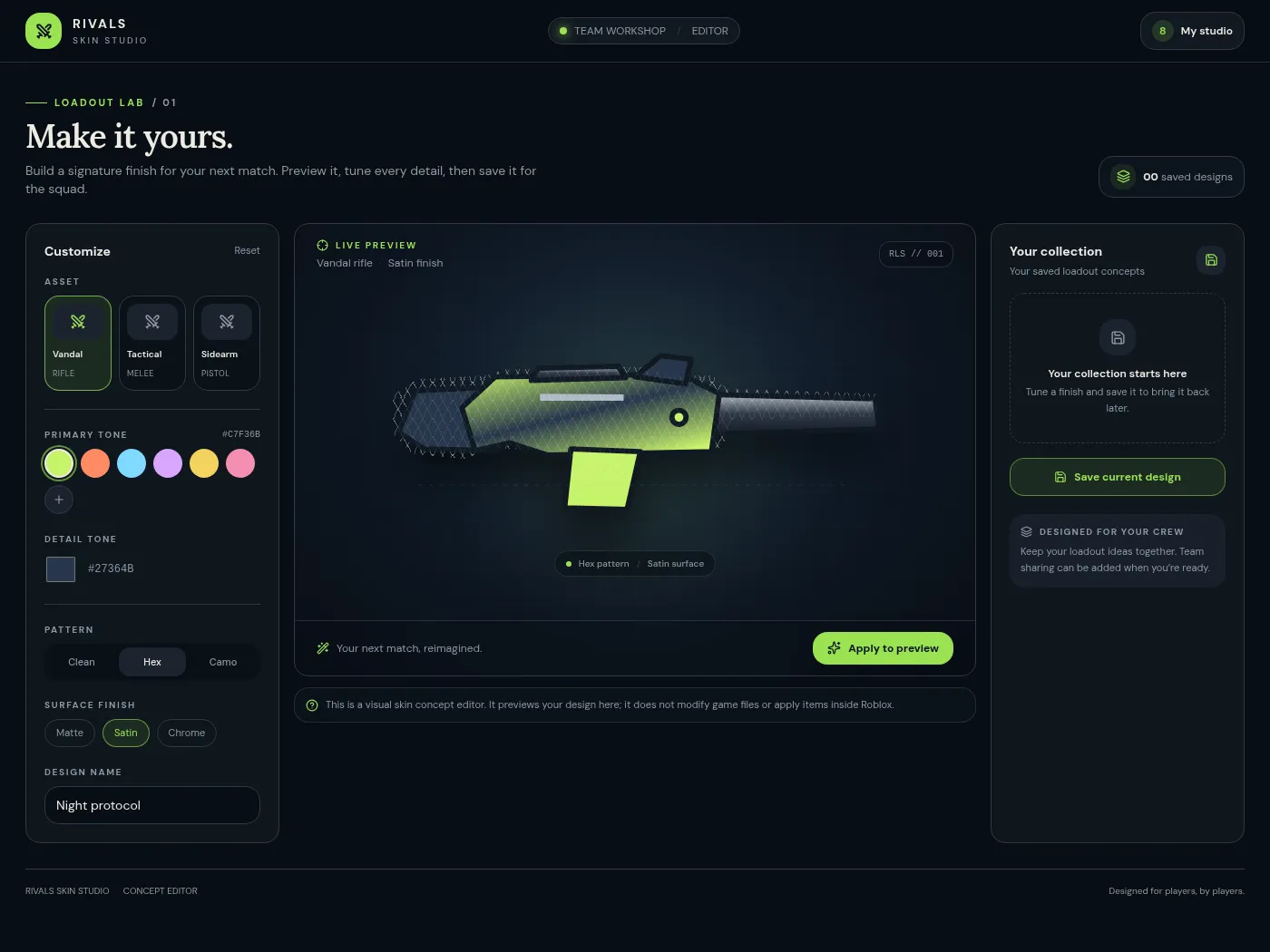 Rivals Skin Studio