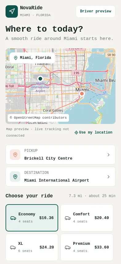NovaRide Platform