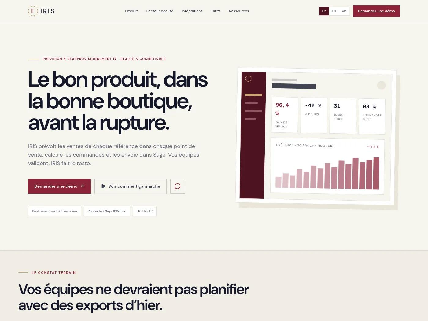 IRIS Marketing Website