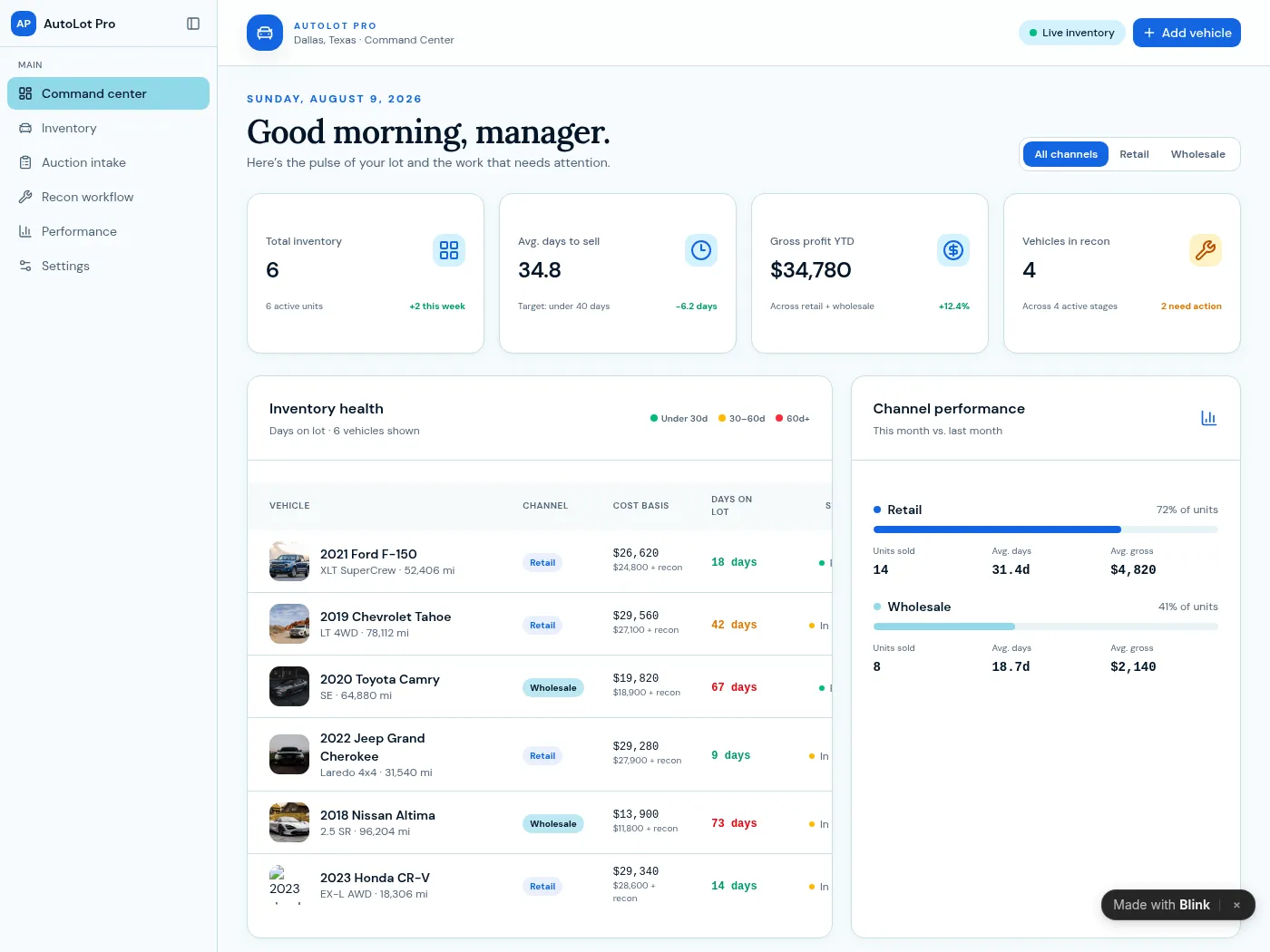 AutoLot Pro Manager