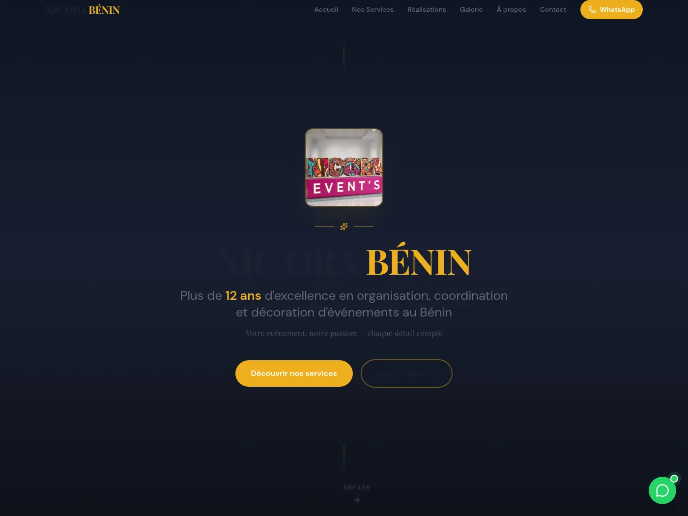 NIC ORA BÉNIN Web Experience