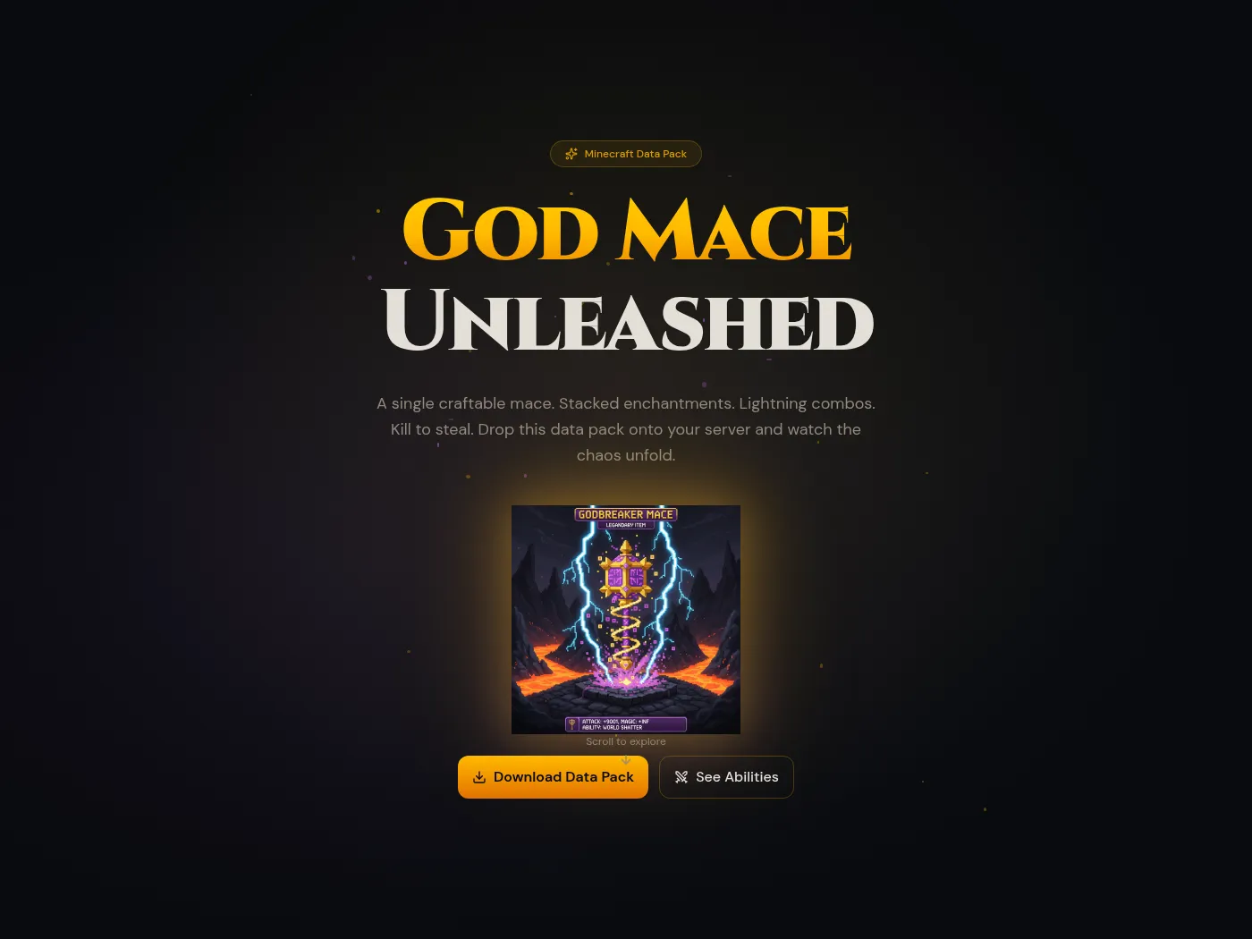 God Mace Minecraft Pack