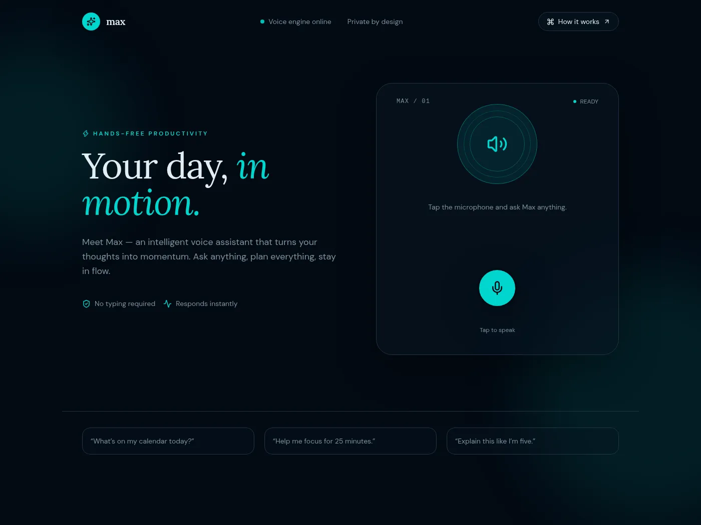 Max Voice AI Assistant