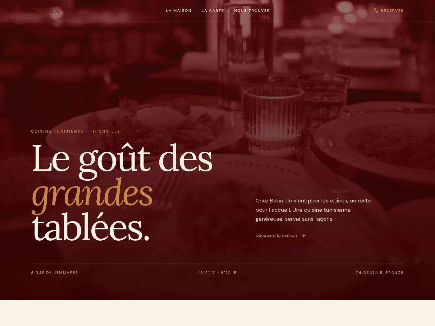 Le Gourmet Bistro Site