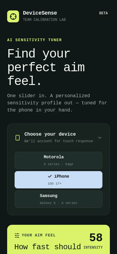 DeviceSense AI Tuner