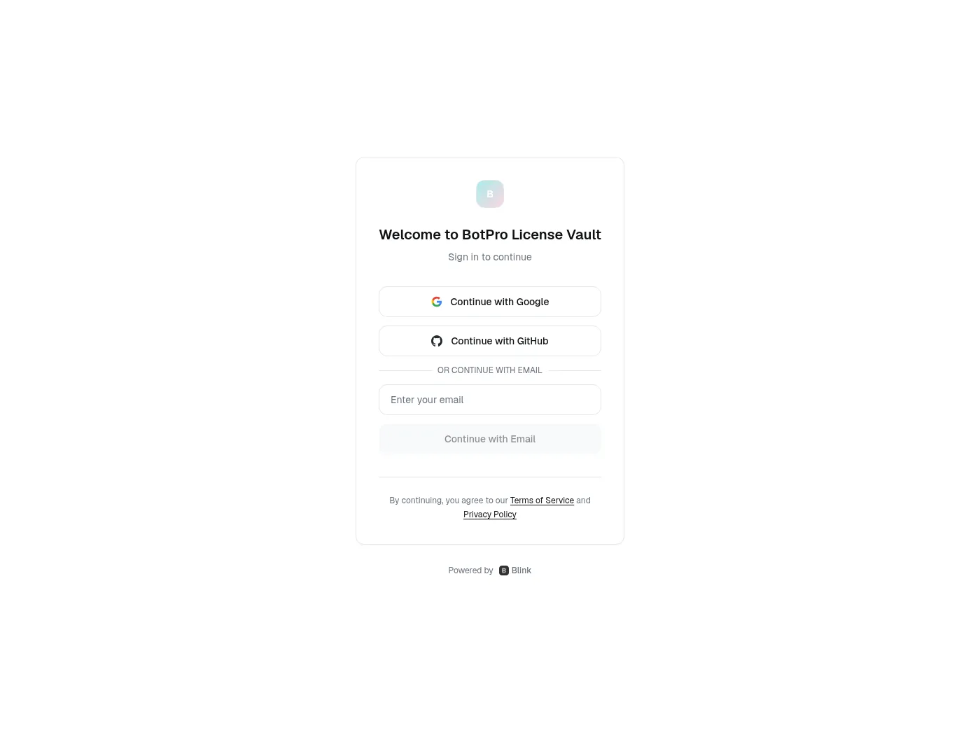 BotPro License Vault