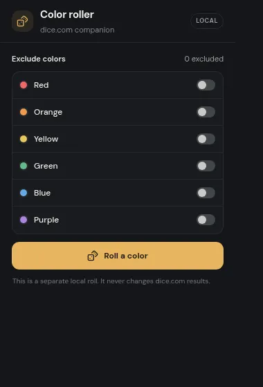 Color Dice Blocker