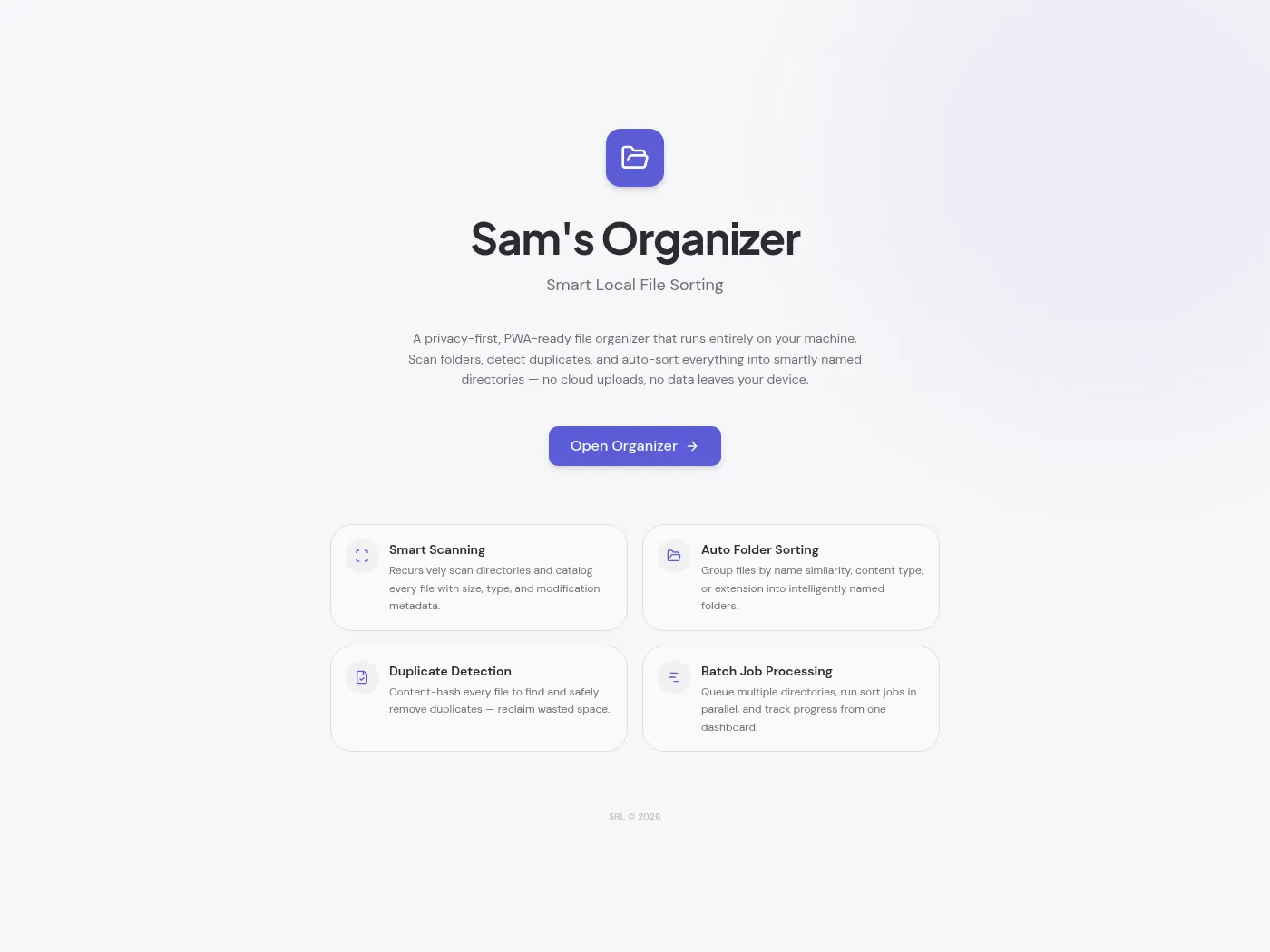 Sam's Organizer
